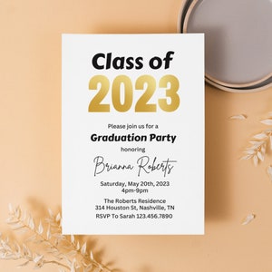Class of 2023 Graduation Announcement, 2023 Graduation Party Invitation ...