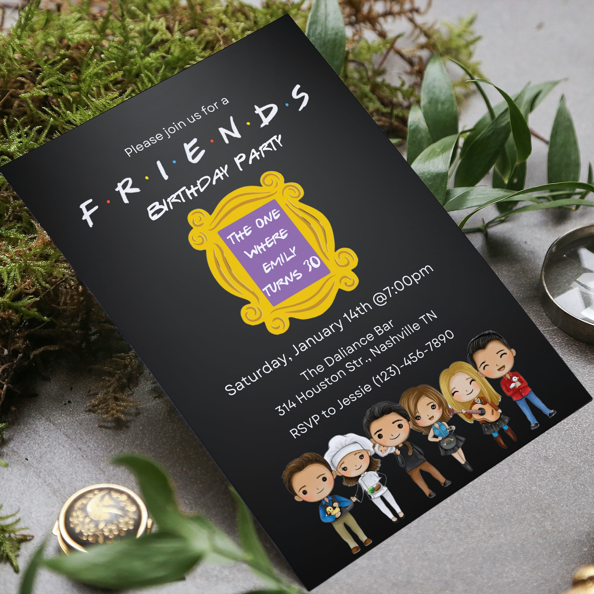 Editable Friends Birthday Invitation Template the One Where - Etsy ...