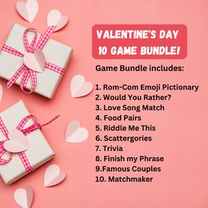 Valentine's Day Game Bundle | 10 Printable Valentine's Day Games ...