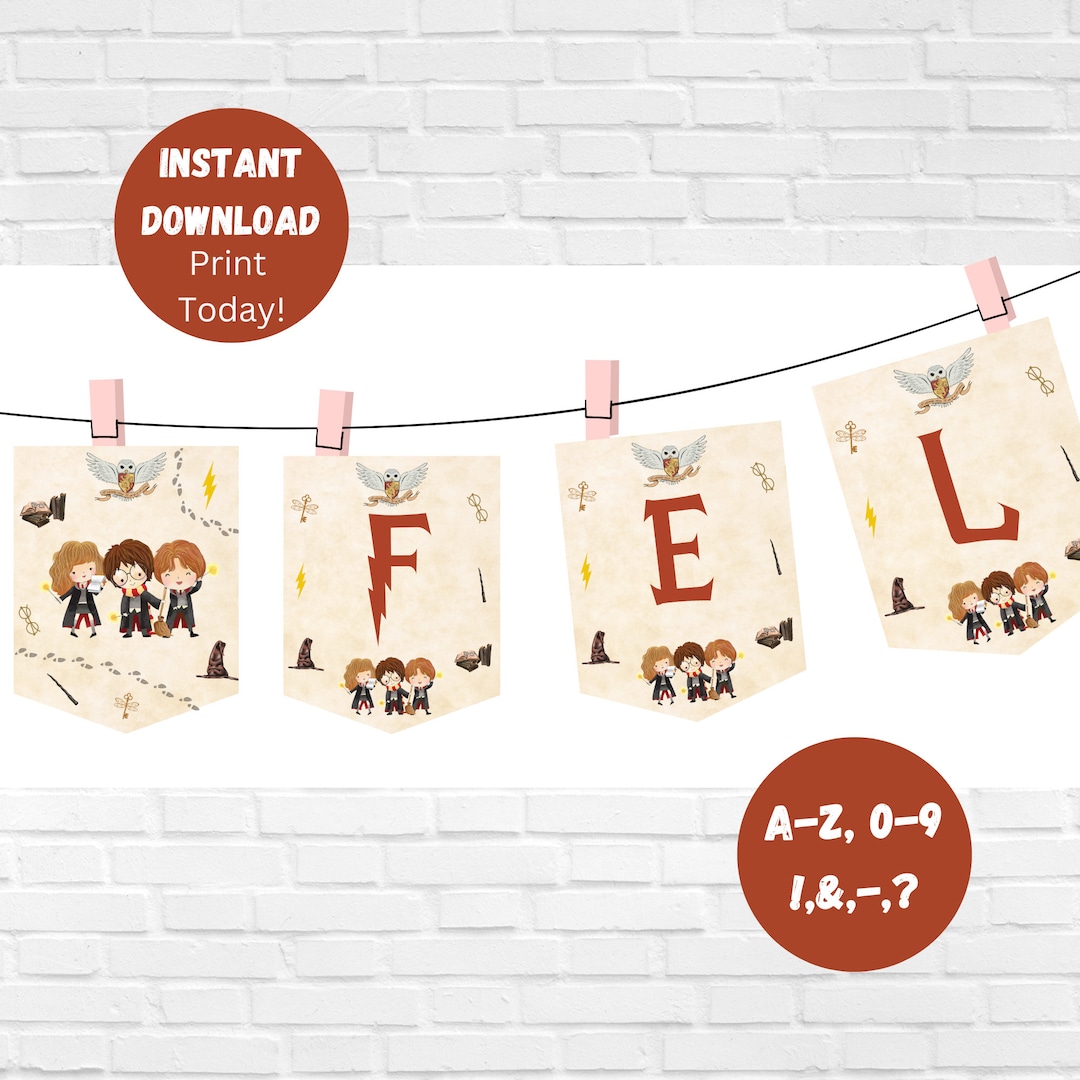 Wizard Birthday Banner Magic School Birthday Party Banner - Etsy