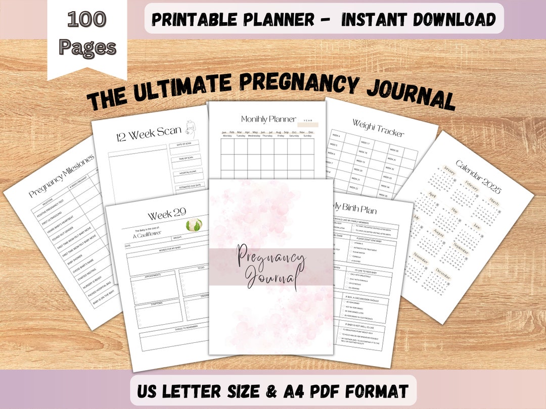 The Ultimate Pregnancy Journal, Printable Pregnancy Journal, Pregnancy ...