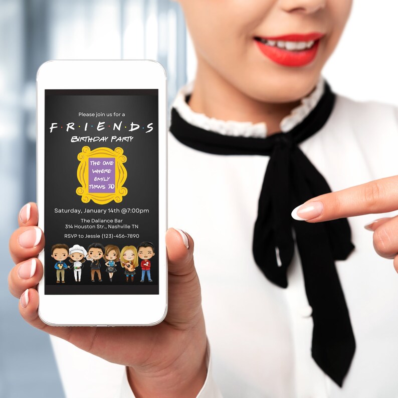 Editable Friends Birthday Invitation Template the One Where - Etsy