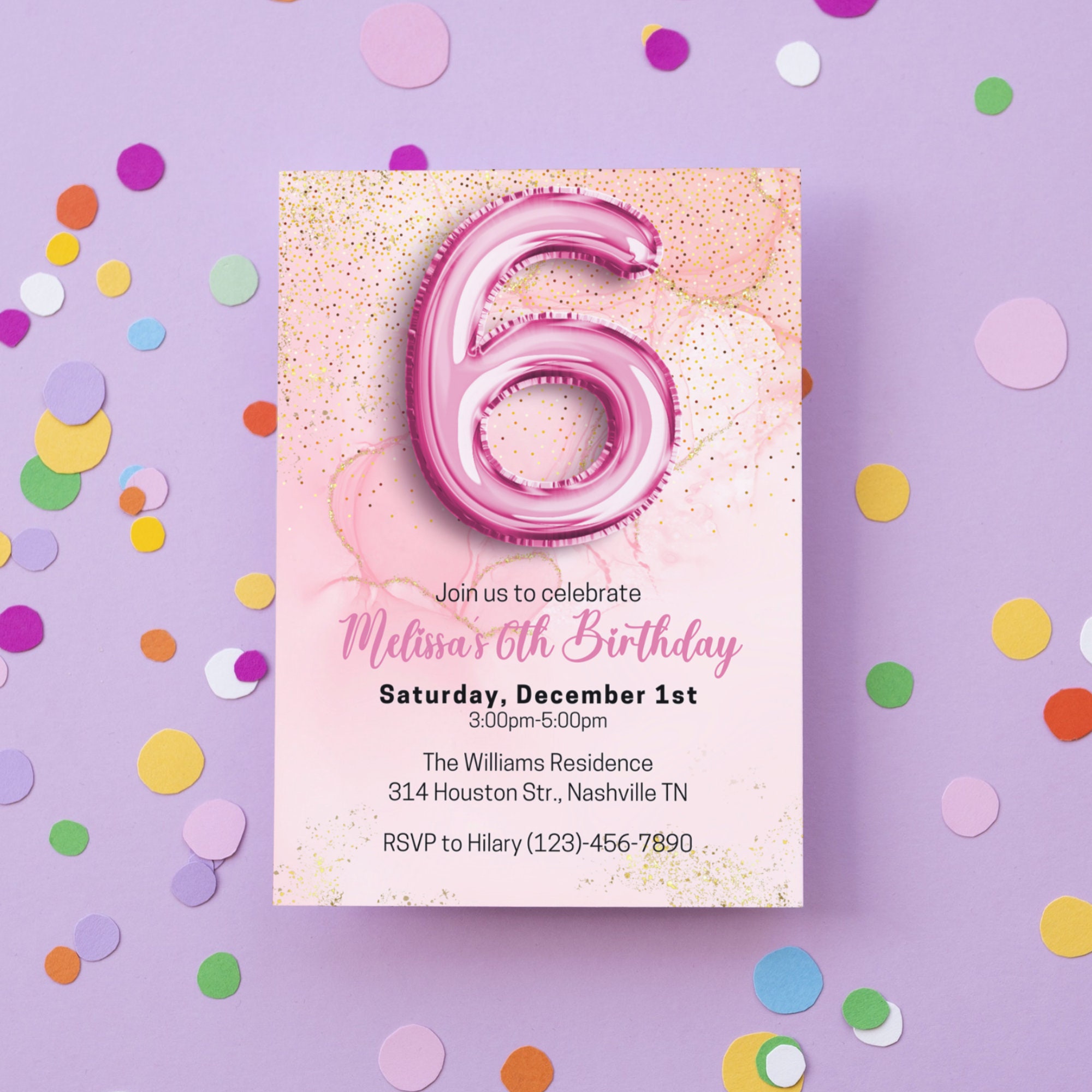 Girls 6th Birthday Invitation Wording Editable Joint Twin Birthday