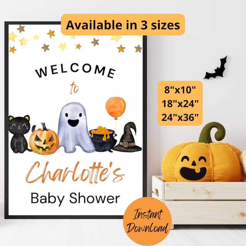 Editable A Little Boo Baby Shower Sign Gender Neutral - Etsy