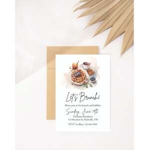 Editable Brunch Invitation, Let's Brunch Invitation, Picnic Birthday ...