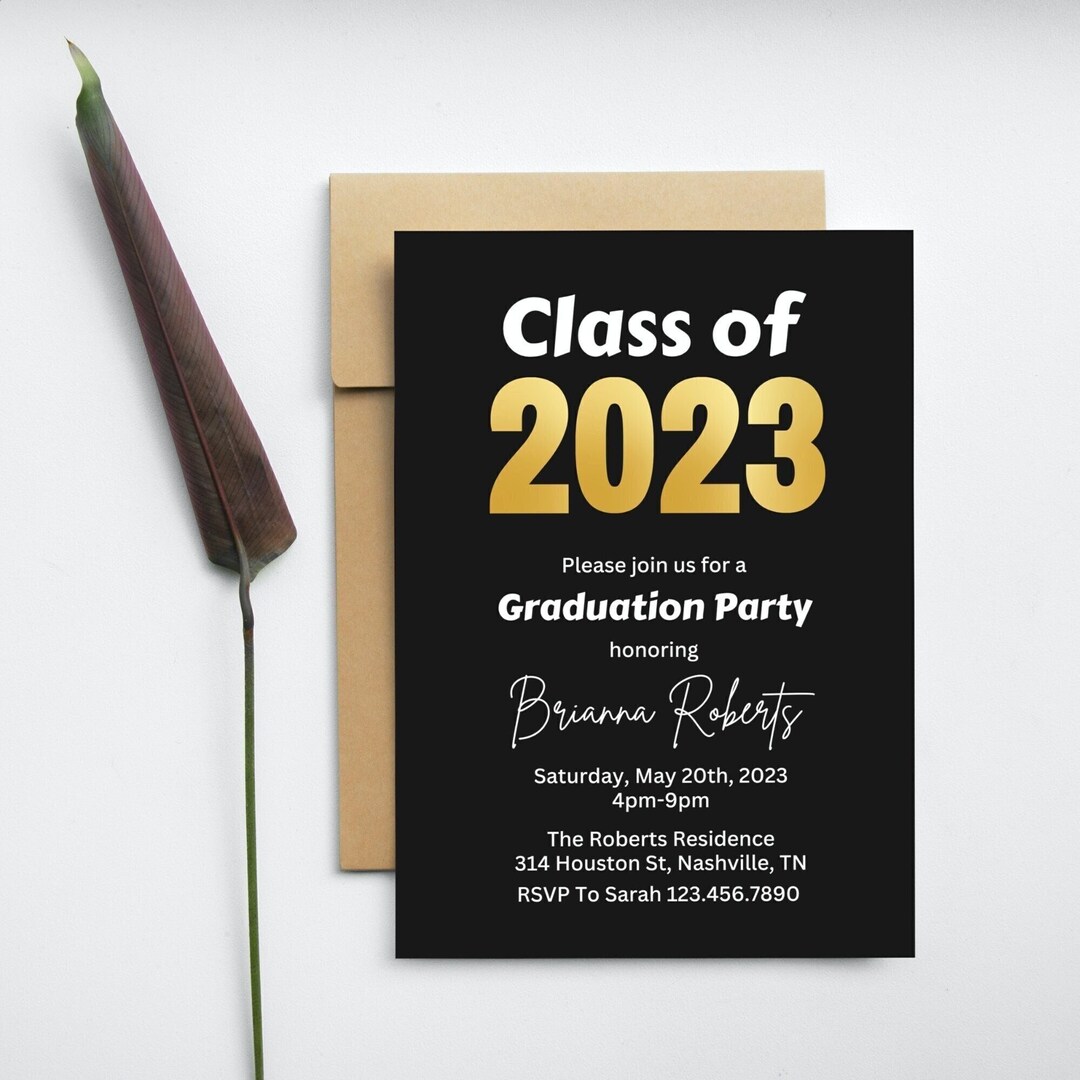 Class of 2023 Graduation Announcement, 2023 Graduation Party Invitation ...