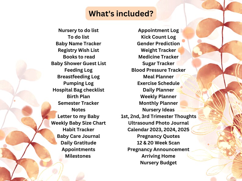 The Ultimate Pregnancy Journal, Printable Pregnancy Journal, Pregnancy ...