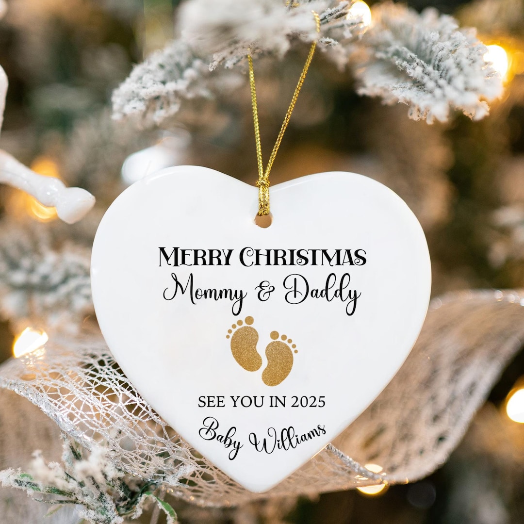 Merry Christmas Mommy and Daddy See You in 2025 Christmas Tree Ornament ...