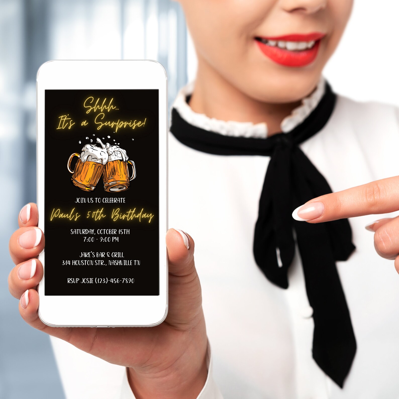 Editable Beer Surprise Birthday Invitation 30th 40th 50th - Etsy
