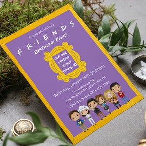 Editable Friends Birthday Invitation Template, the One Where Friends ...