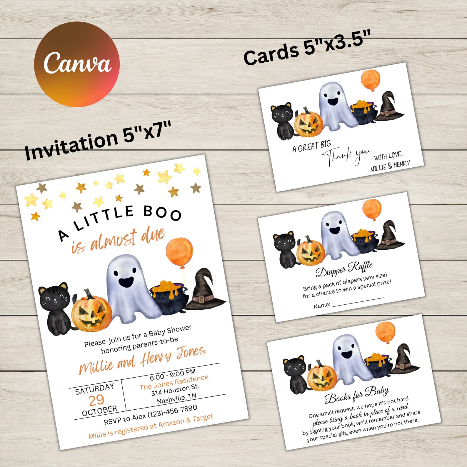 Editable A Little Boo Baby Shower Bundle Gender Neutral - Etsy