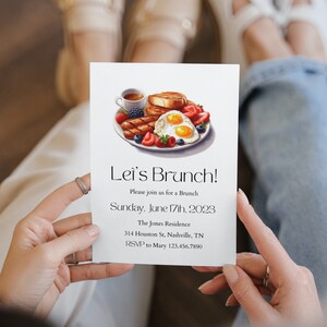 Editable Birthday Brunch Invitation, Let's Brunch Invitation, Brunch ...