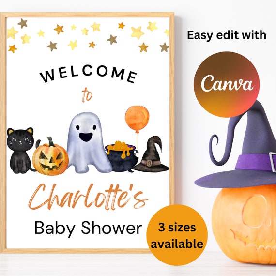 Editable A Little Boo Baby Shower Sign Gender Neutral - Etsy