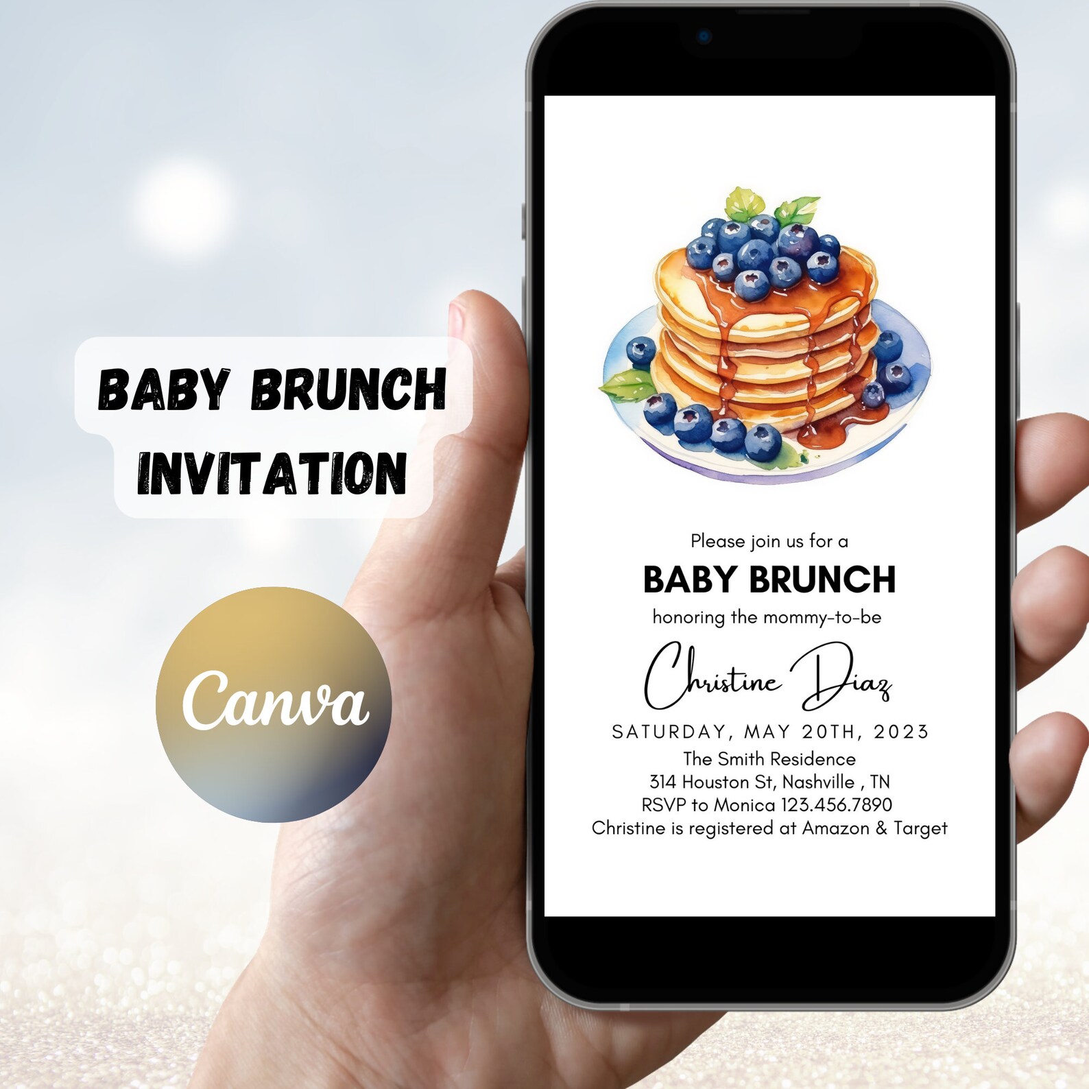 Baby Brunch Invitation, Baby Shower Brunch Invitation, Baby Shower ...