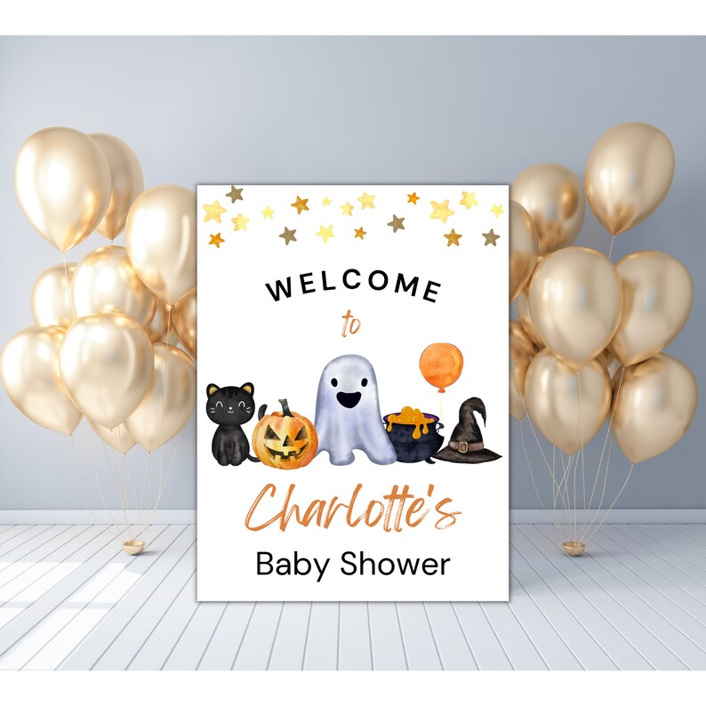 Editable A Little Boo Baby Shower Sign Gender Neutral - Etsy