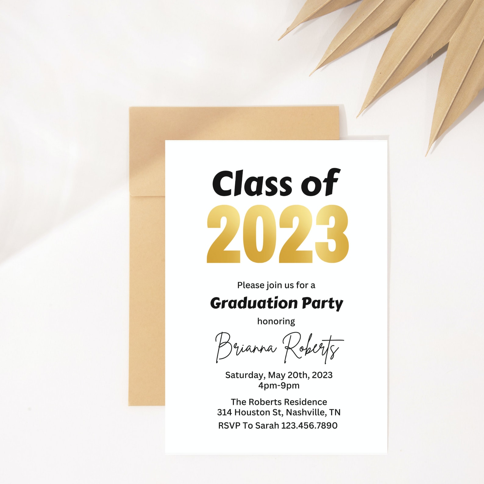 Class of 2023 Graduation Announcement, 2023 Graduation Party Invitation ...