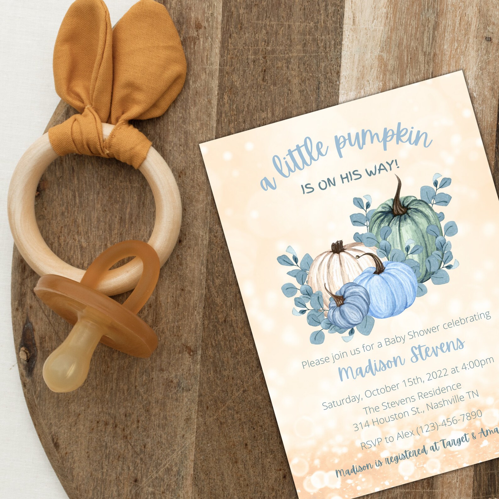 Editable Pumpkin Baby Shower Invitation Boy Pumpkin Shower - Etsy