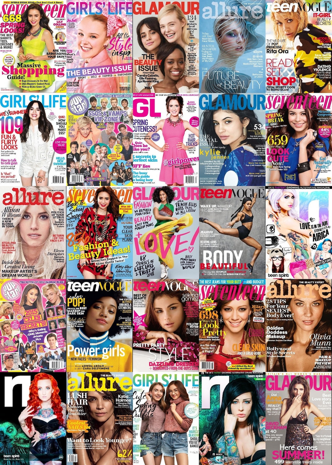 500 Teen & Young Erwachsene Fashion Magazines Collection - Etsy.de