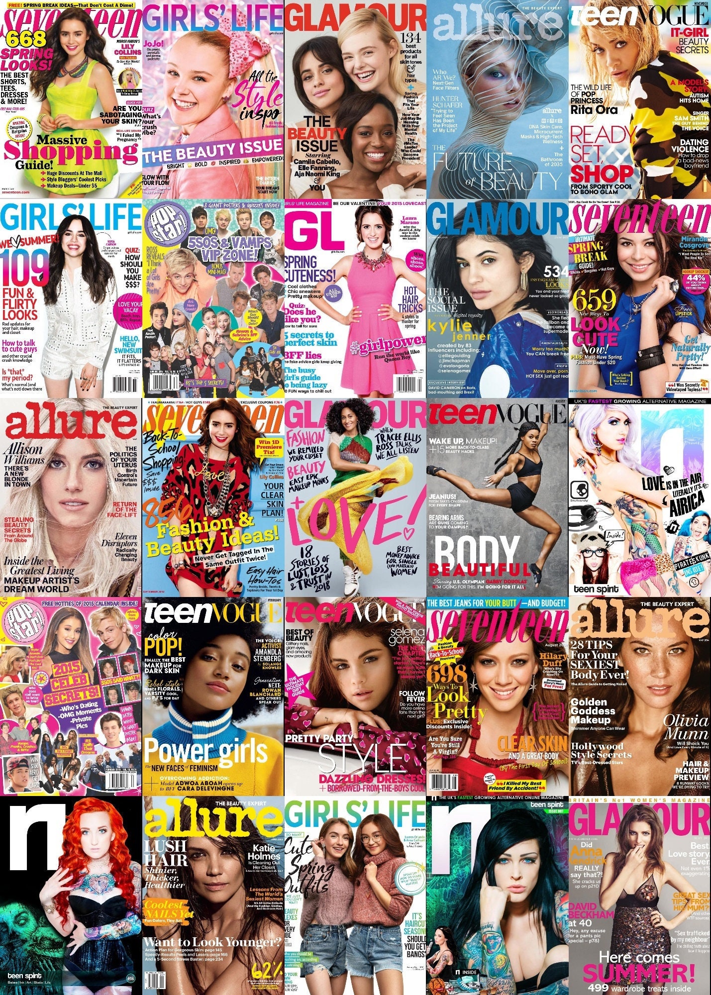 500 Teen & Young Erwachsene Fashion Magazines Collection - Etsy.de