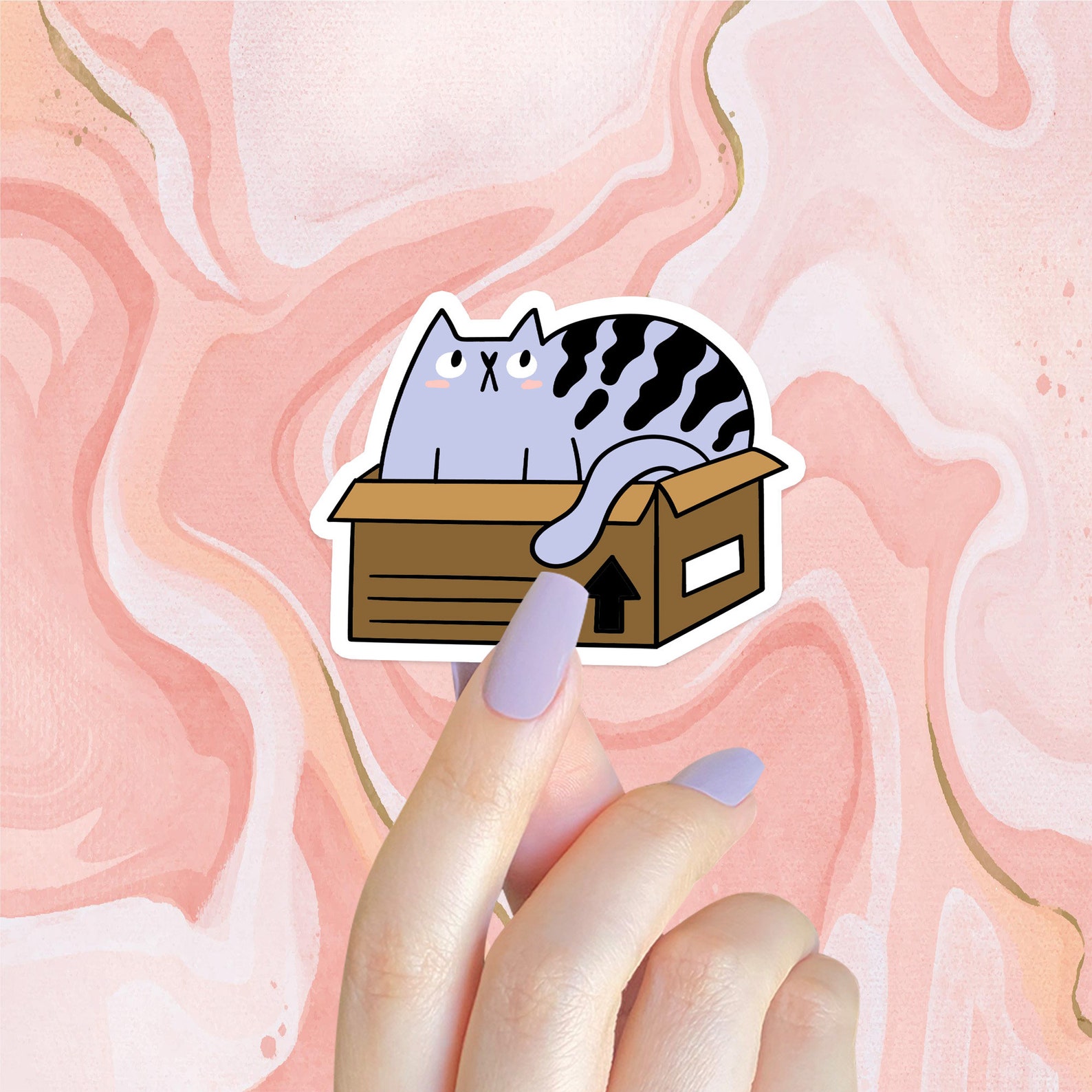 Decal Mockup Cute Sticker Mockups Isolated Hand Holding - Etsy