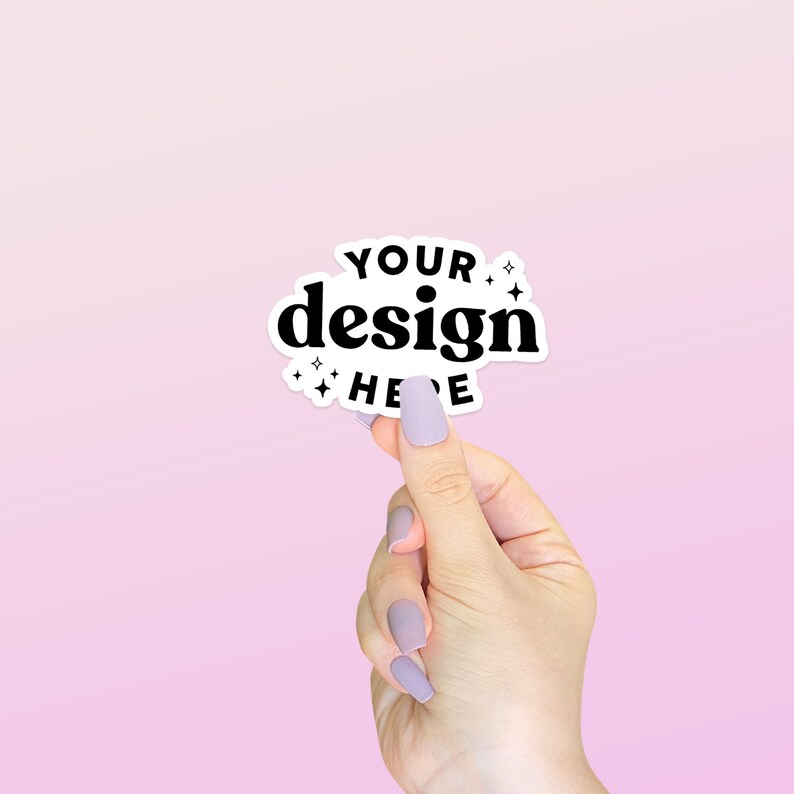 Decal Mockup Cute Sticker Mockups Isolated Hand Holding - Etsy