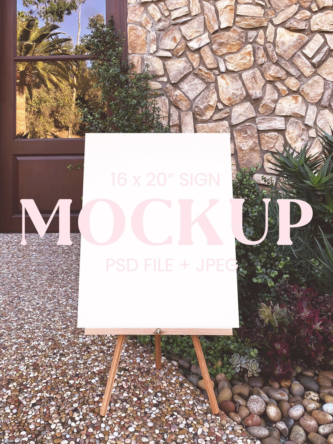 16x20 Sign on Easel Mockup in JPEG and PSD Format With Smart Object ...