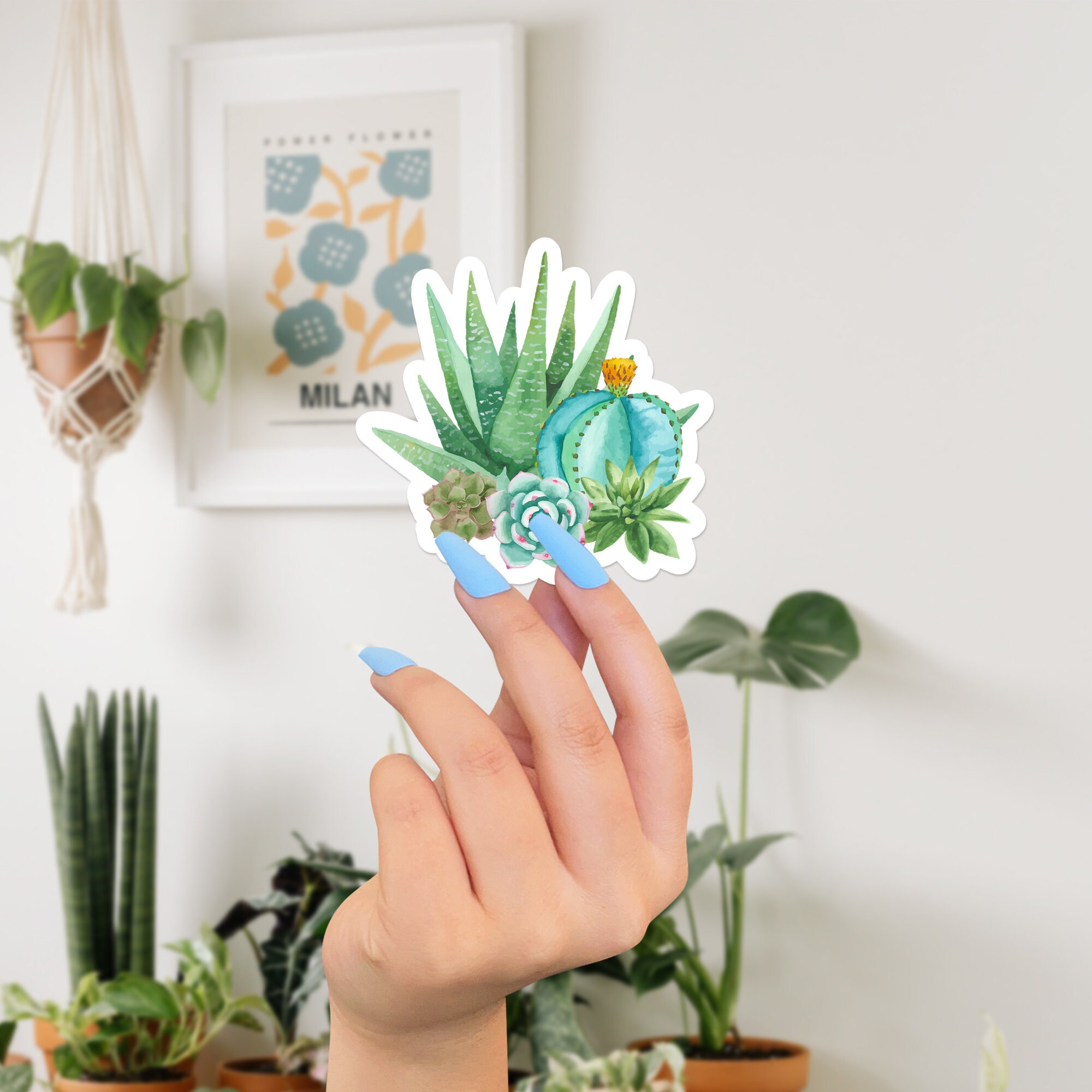 Decal Mockup, Cute Sticker Mockups, Isolated Hand Holding Sticker ...