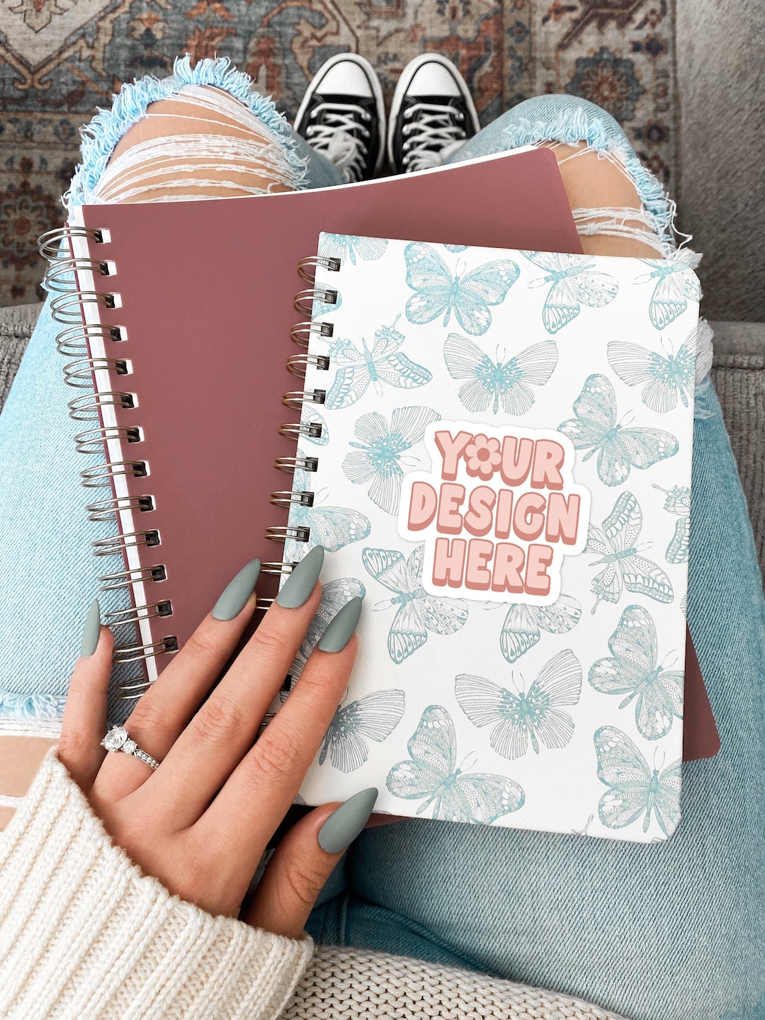 Decal Mockup, Cute Sticker Mockups, Notebook Sticker Mockup, Editable ...