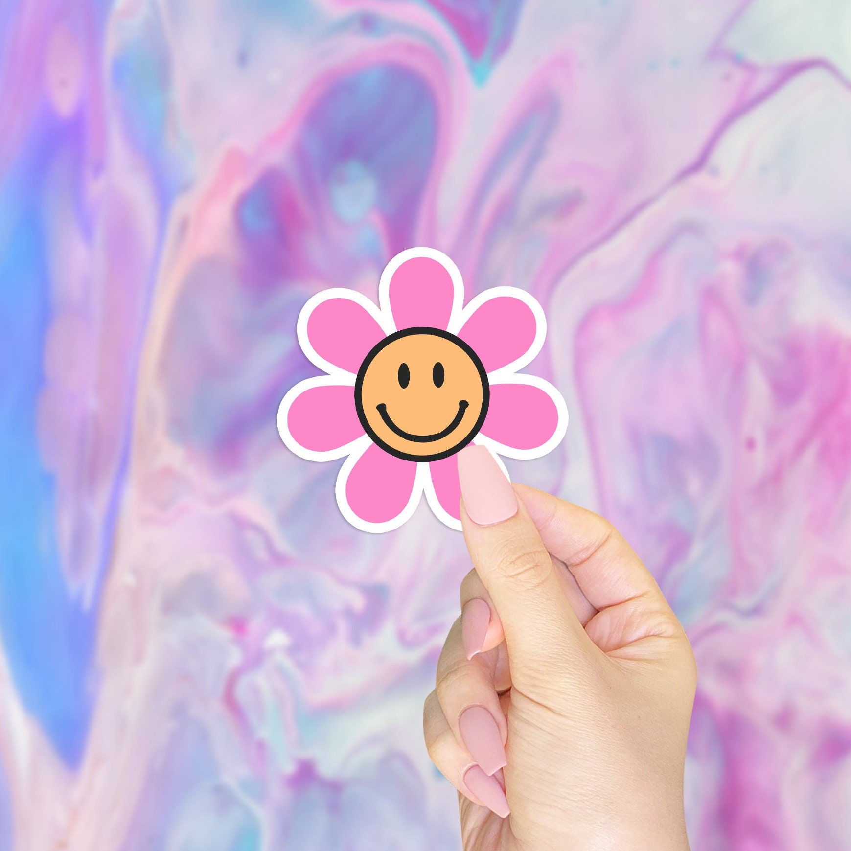 Add Your Own Designs Super Cute Sticker Mockup Template With - Etsy