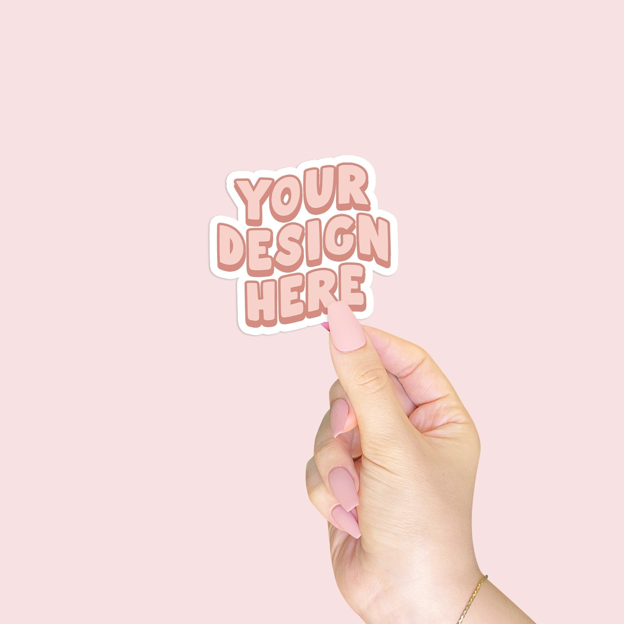 Add Your Own Designs Super Cute Sticker Mockup Template With - Etsy