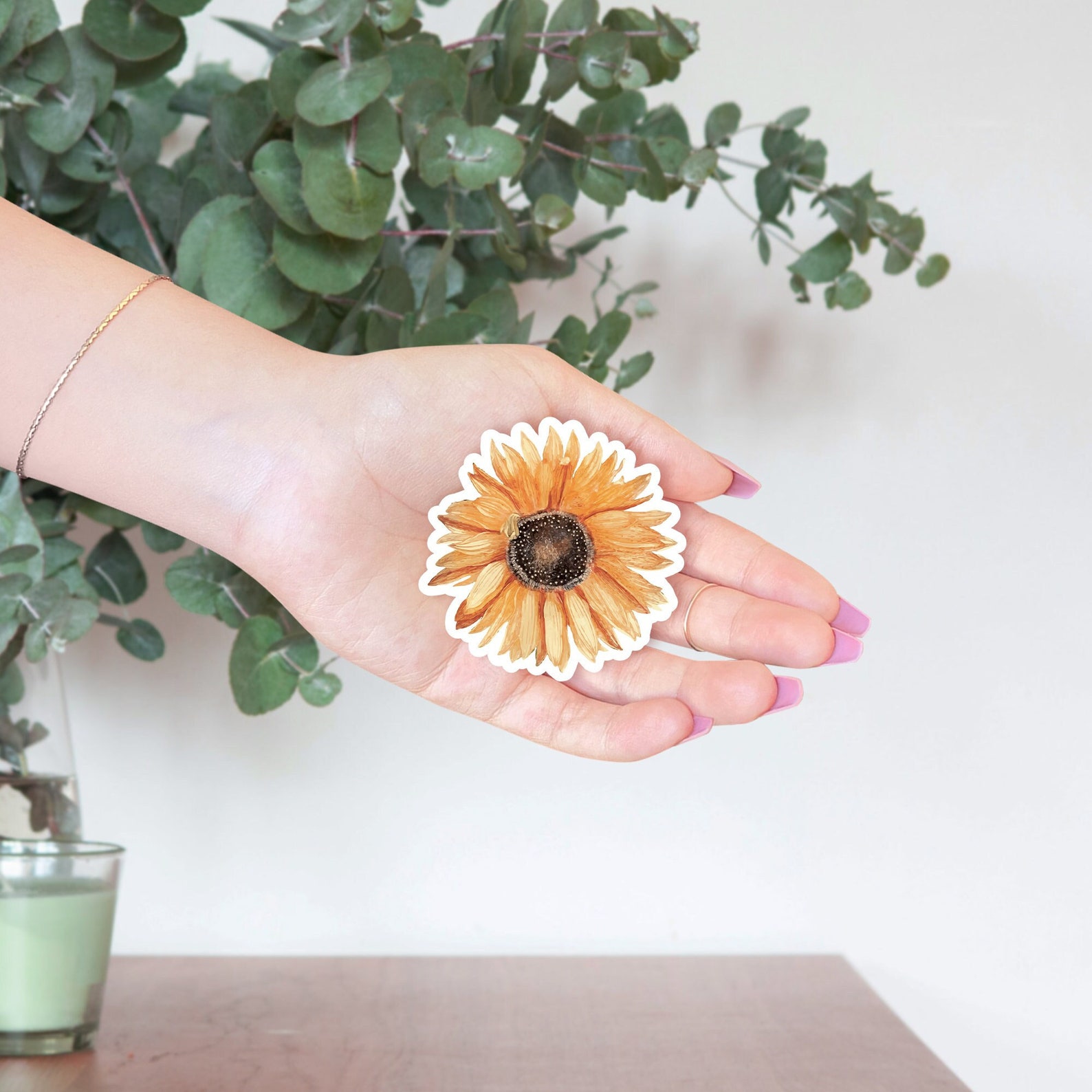 Decal Mockup, Cute Sticker Mockups, Isolated Hand Holding Sticker ...