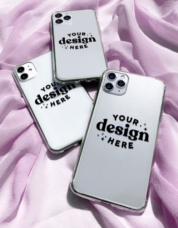 Clear Phone Cases Mockup in PSD Photoshop File Format With | Etsy