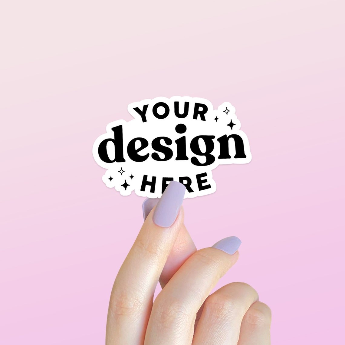 Decal Mockup Cute Sticker Mockups Isolated Hand Holding - Etsy