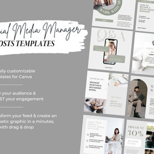 Social Media Manager Instagram Templates | Marketing Templates ...