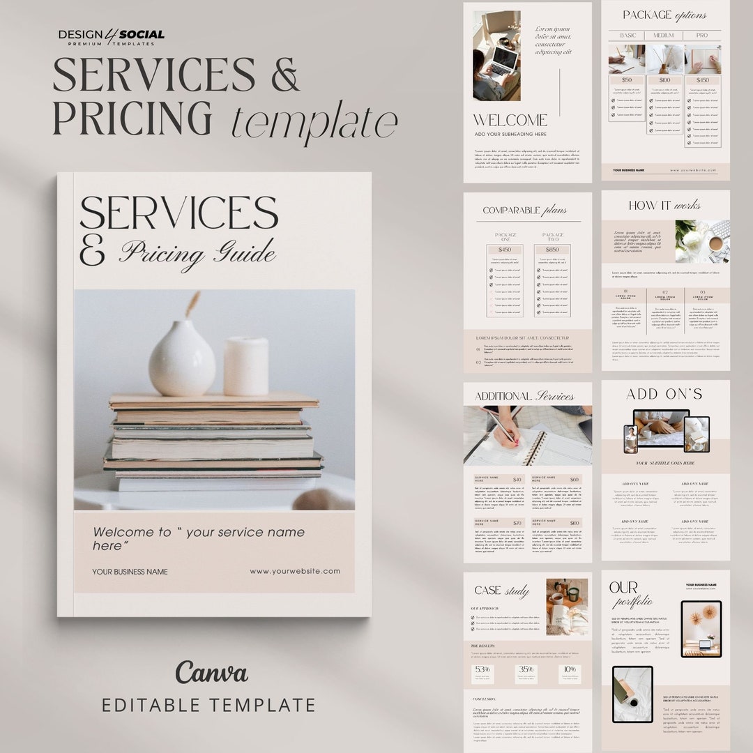 Services and Pricing Guide Template | New Client Welcome Packet | Price ...
