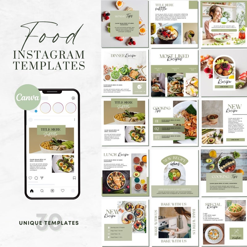 Vegan Instagram Template - Etsy