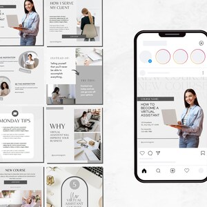 Virtual Assistant Instagram Post Template | Instagram Virtual Assistant ...