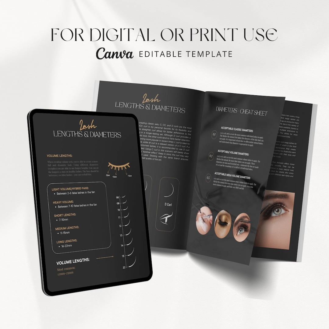 Lash Training Manual | Lash Extension Manual | Lash Ebook Template ...