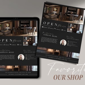 Professional Open House Flyer Template | Canva Template | Real Estate ...