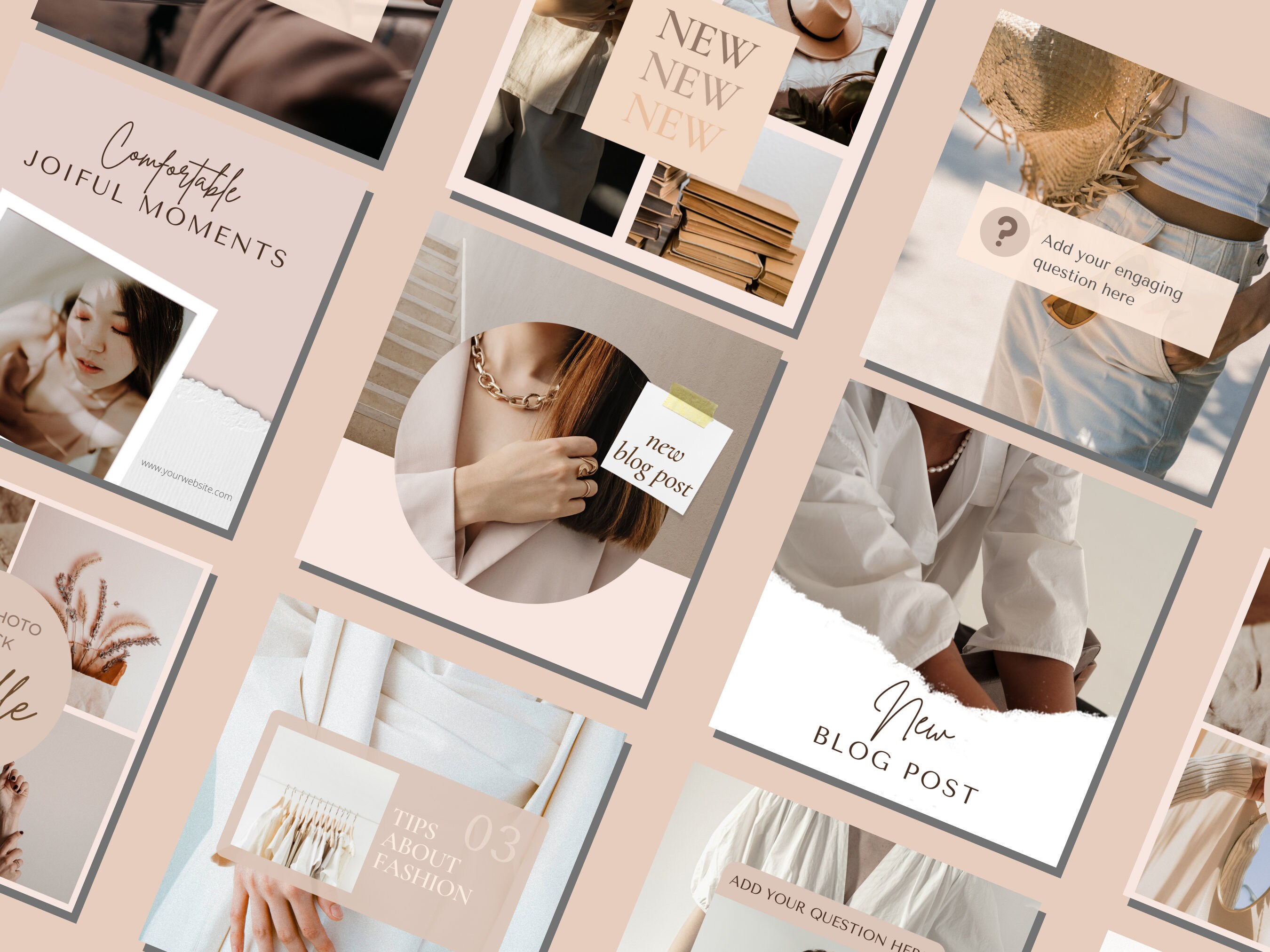 45 Instagram Templates for Bloggers Posts and Stories | Etsy