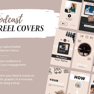Instagram Reel Templates | Podcast Reel Covers | Reel Cover Template ...
