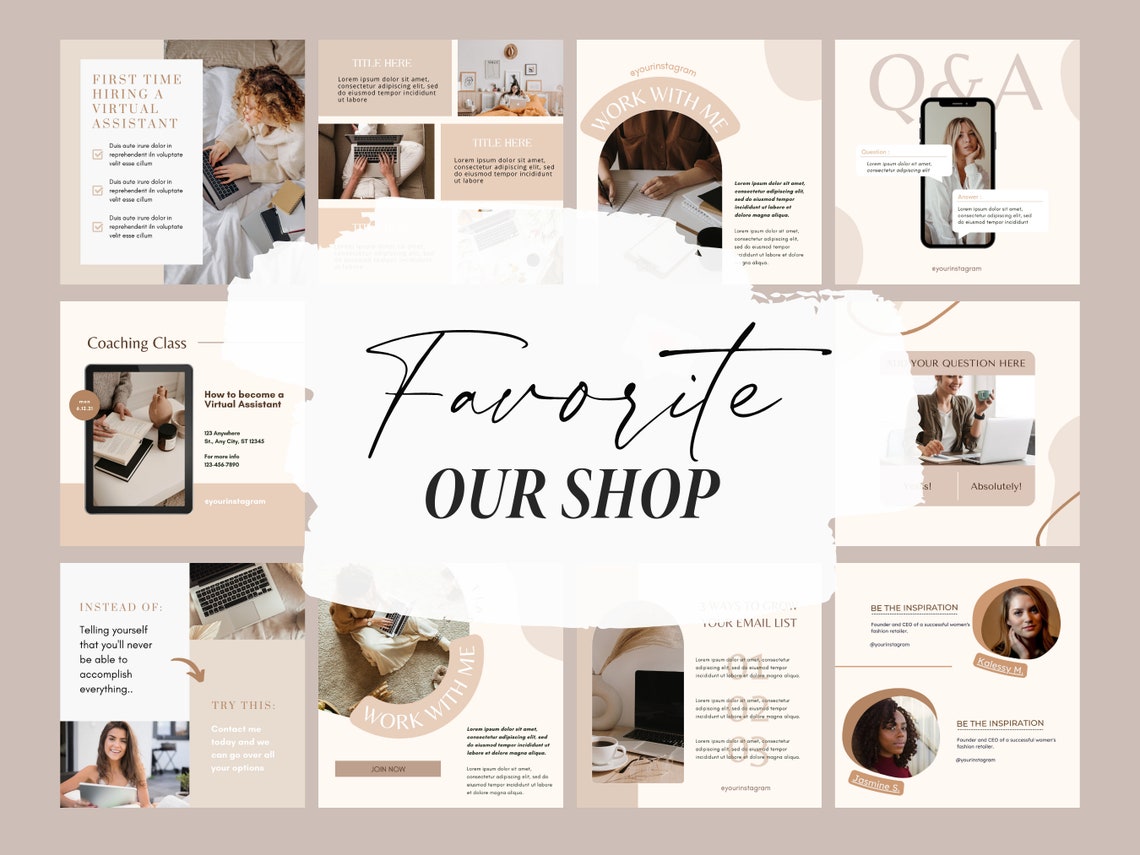 Virtual Assistant Instagram Template Instagram Virtual - Etsy