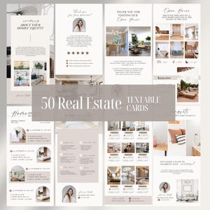 Editable Real Estate Textable Cards Template | Canva Design for ...
