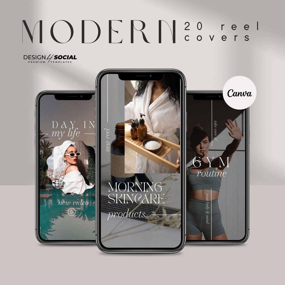 20 Instagram Reel Templates | Influencer Reel Covers | Canva Template ...