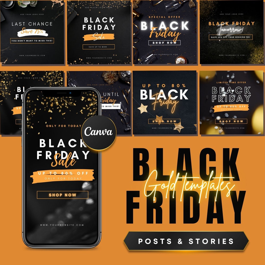 30 Black Friday Instagram Templates Black Friday Posts & Stories Canva ...