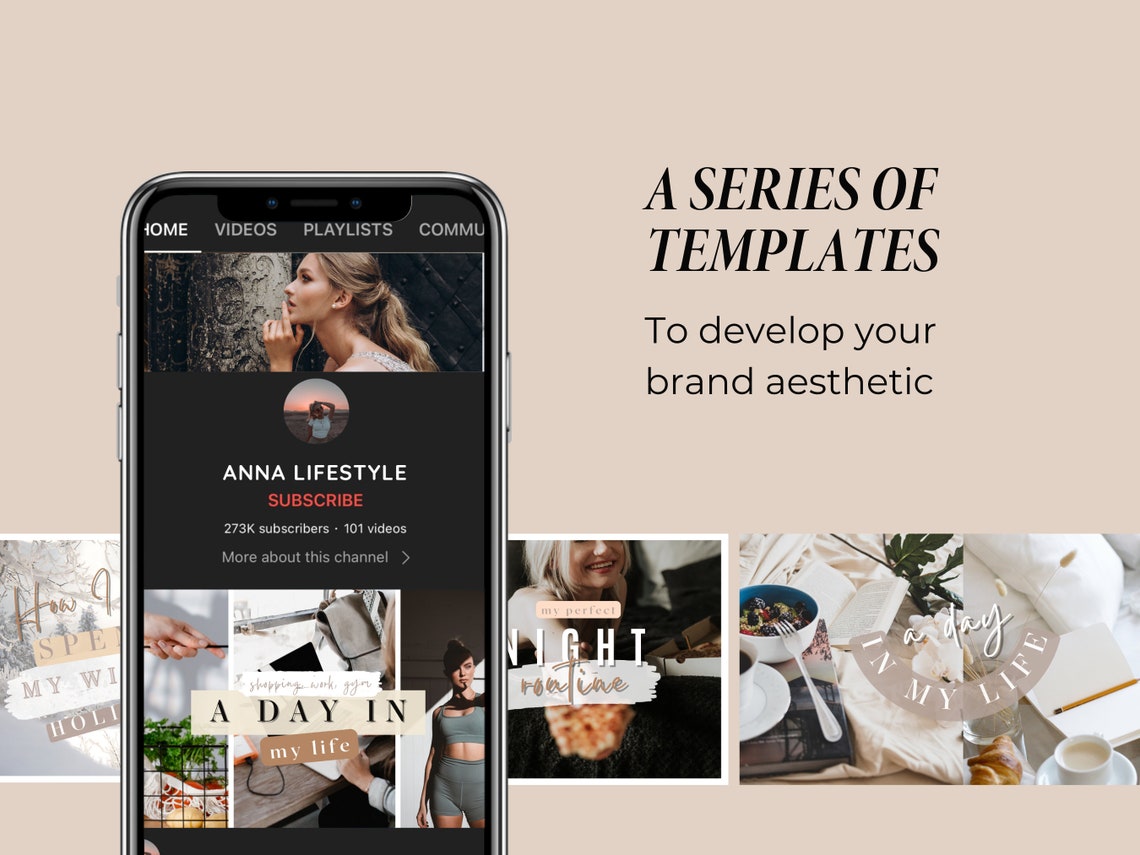 Influencer Youtube Channel Branding Kit | Youtube Thumbnails | Editable ...