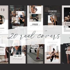 20 Instagram Reel Templates | Fitness Reel Covers | Reel Cover Template ...