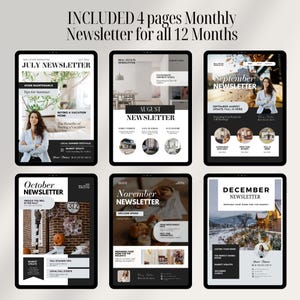 12 Monthly Real Estate Newsletter Bundle | Real Estate Marketing ...