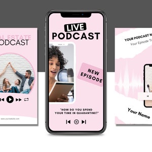 Instagram Reel Templates | Podcast Reel Covers | Reel Cover Template ...