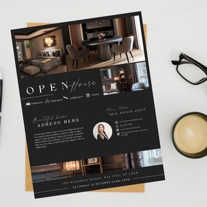 Professional Open House Flyer Template | Canva Template | Real Estate ...